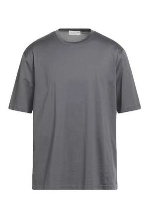 FILIPPO DE LAURENTIIS Man T-shirt Navy Size 36 Cotton Grey