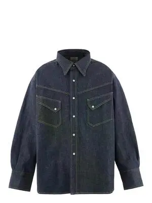 SAINT MXXXXXX Chest-pocket Denim Shirt - Blue