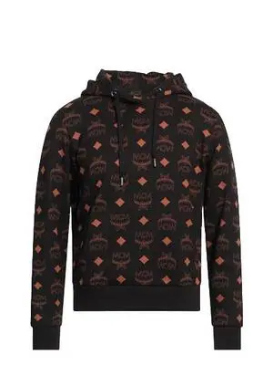 Mcm Logo-printed French Terry Hooded Sweatshirt - Brown