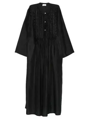 P.a.r.o.s.h Sadio Bead-embellished Midi Dress - Black