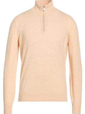 Brunello Cucinelli Brunello Cucinelli Cashmere Quarter Zip Sweater Apricot