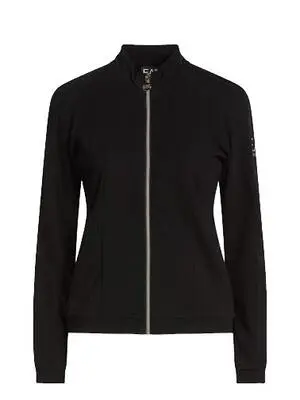 EA7 Sweatshirt In Stretch French Terry With Logo - Black