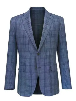 CANALI Plaid Notched Lapel Blazer