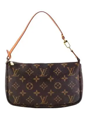 LOUIS VUITTON Pochette Accessoires Monogram Canvas Clutch - Brown