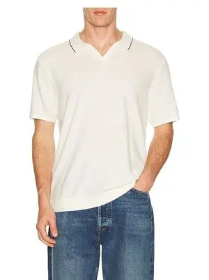 Marine Layer Greyson Sweater Polo - White
