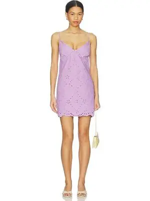 Hemant & Nandita Strappy Eyelet Mini Dress - Purple