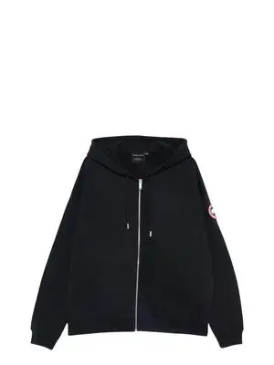 Canada Goose Logo-appliqué Hoodie - Blue