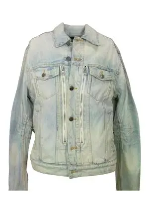 Amiri Mx2 Zipped Denim Trucker Jacket - Blue
