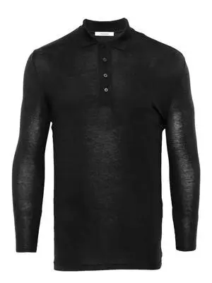 ENTIRE STUDIOS Button-fastening Polo Shirt - Black