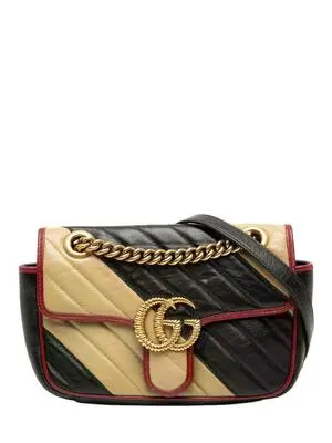 Gucci Small Gg Marmont Matelasse Leather Shoulder Bag - Brown