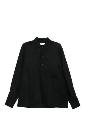LARDINI Pocket Button Shirt - Black