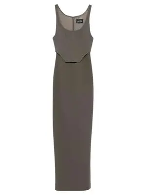 Solace London Noor Paneled Maxi Dress - Grey