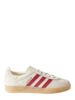 ADIDAS ORIGINALS Gazelle Indoor Suede-trimmed Leather Sneakers - Neutrals