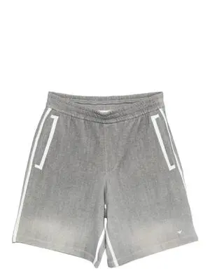Emporio Armani Herringbone Side-stripe Shorts - Grey