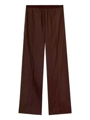 Plan C Wide-leg Trousers - Brown