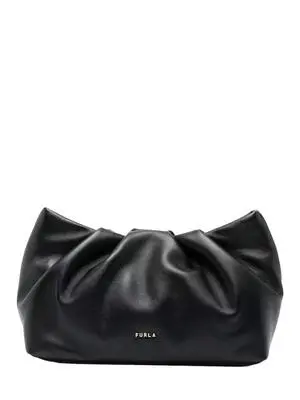 Furla Mini Delia Gathered Clutch - Black