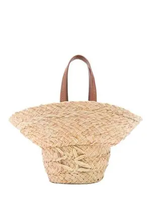 Ruslan Baginskiy Hat-shaped Straw Tote Bag - Neutrals