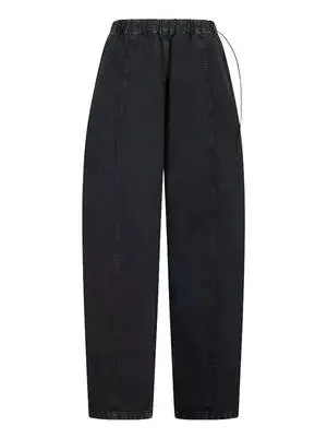 HAIKURE Angel Drawstring Twill Trousers - Black
