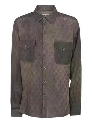 UMA WANG Buttoned Diamond Shirt - Brown