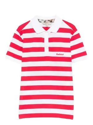 Barbour Striped Polo Top - White