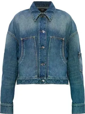 Amiri Denim Work Jacket With Riveted Pockets - Blue