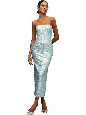 knee length dresses for ladies Helsi Backless Mini Dress Sequin Black L