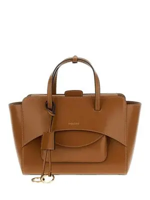 HIDESINS Hidesins Leather Shoulder Bag With Flap Marrone