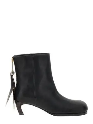 Sacai Leather Ankle Boot - Black