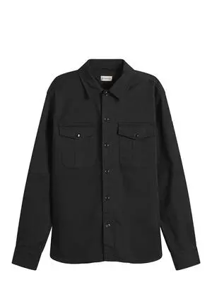 Moncler Cotton Gaberdine Over Shirt Black