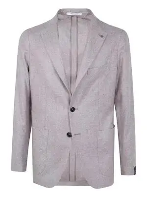 Tagliatore Peak-lapel Single-breasted Blazer - Grey