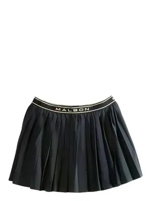 MALBON Laurell Pleated Mini Skirt - Black