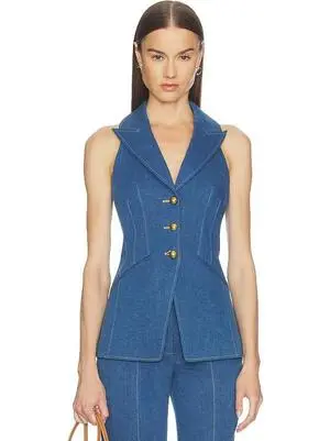 Veronica Beard Costa Vest - Blue