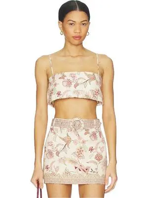 Hemant & Nandita Cropped Bustier Top - Neutral