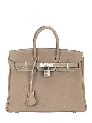FWRD RENEW Hermes Togo Birkin 25 Handbag - Brown