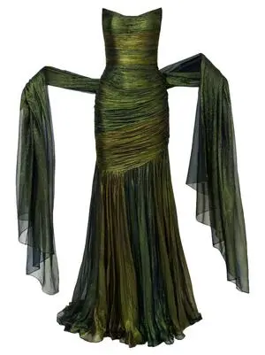 IRIS SERBAN Kim Strapless Maxi Dress