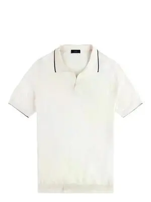 FAY V-neck Piping T-shirt - Neutrals