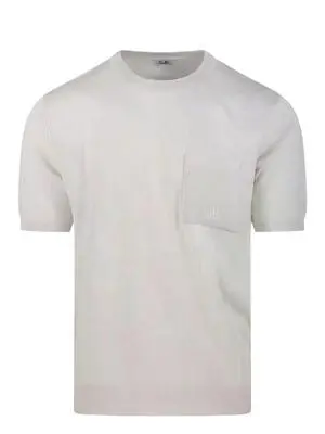 C.P. COMPANY Logo-embroidered Pocket T-shirt - Neutrals