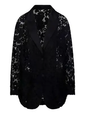 Fendi Floral Lace Jacket - Black