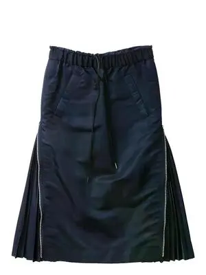 Sacai Pleated Midi Skirt - Blue