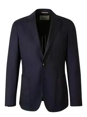 Canali Patch-pocket Single-breasted Blazer - Blue
