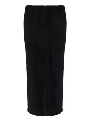 Issey Miyake Pleated Long-length Skirt - Black