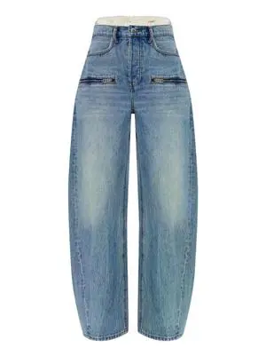 Alexander Wang Zip Cotton Jeans - Blue