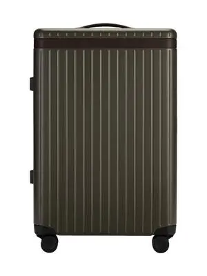 CARL FRIEDRIK The Check-in Suitcase Dark Olive & Chocolate