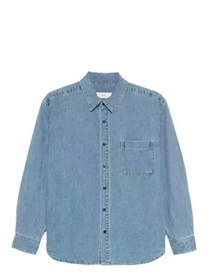 DUNST Button-up Shirt With Pocket - Blue