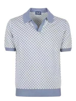 DRUMOHR Polo-collar T-shirt - Blue
