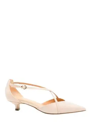 THE SELLER Cross-strap Pointed Toe Pumps - Neutrals