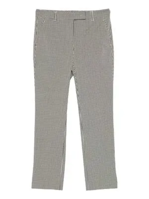 INCOTEX Gingham-Pattern Trousers