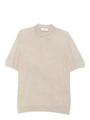 LARDINI Short-sleeve Polo Shirt - Neutrals