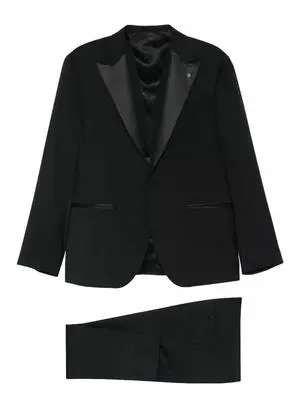 MANUEL RITZ Long-sleeve Buttoned Suit - Black