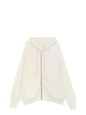 Rick Owens Zip-Up Hoodie Neutrals